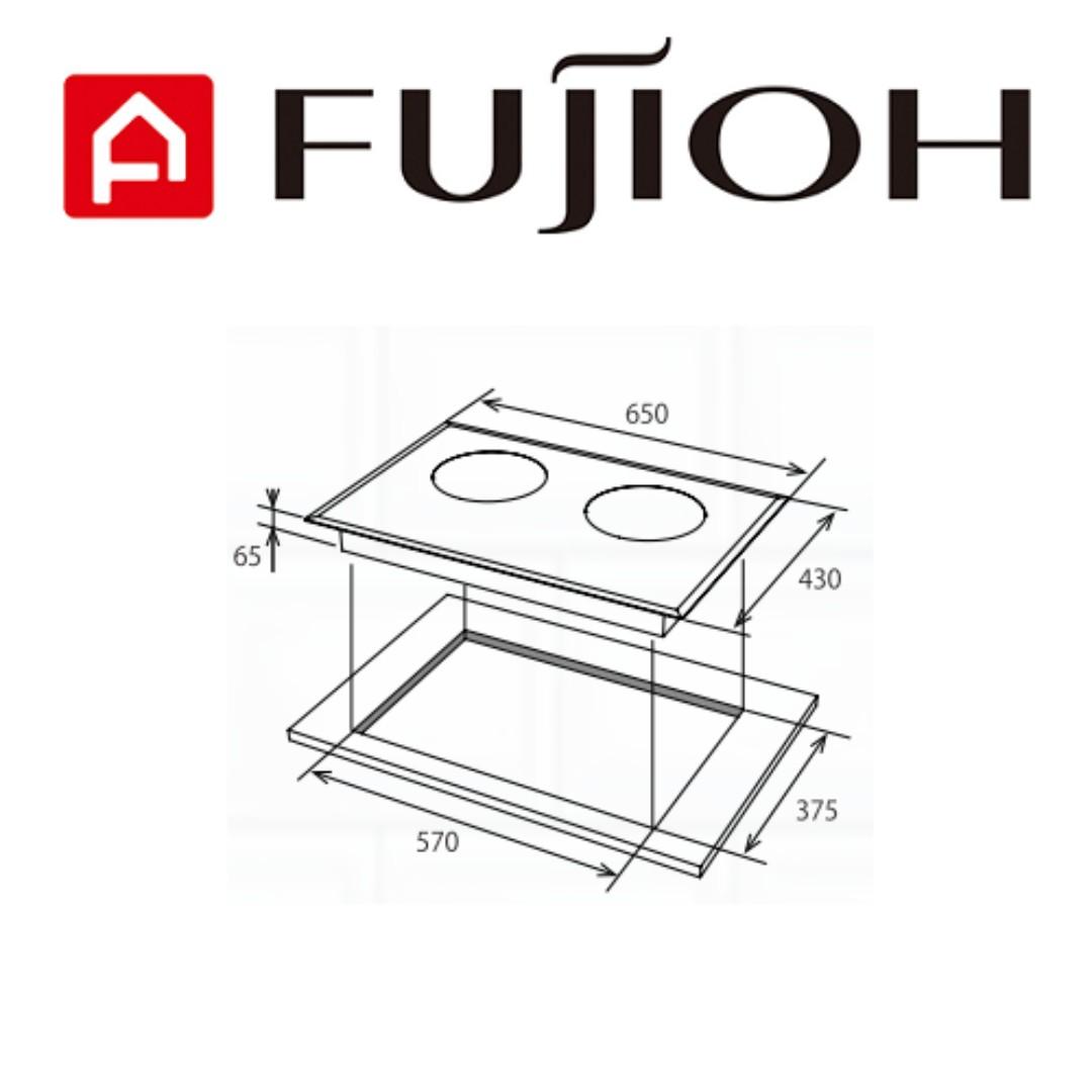 Rinnai RH-S309-GBR-T Slimline Hood With Touch Control + Fujioh FH-ID5120 65CM 2 Zone Induction ...