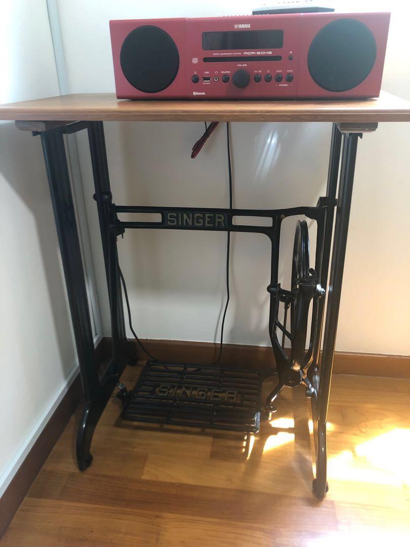Singer vintage table, Furniture & Home Living, Furniture, Tables & Sets ...