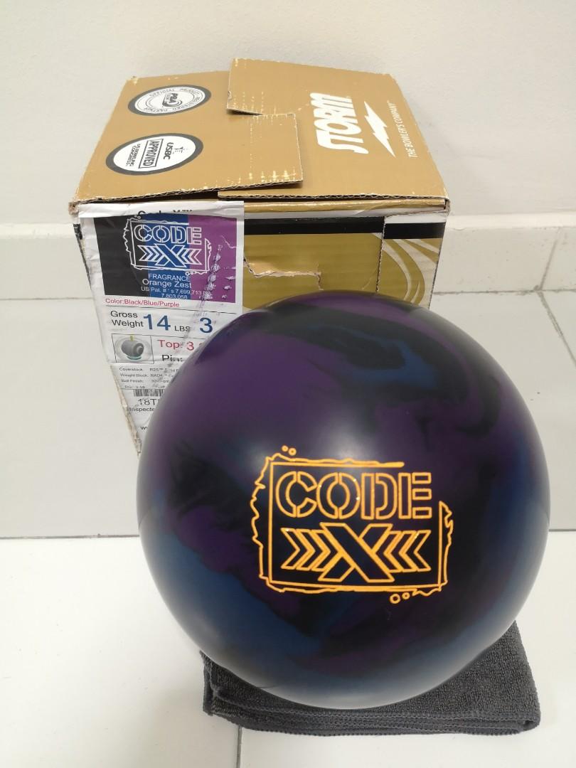 Undrilled 14lbs Storm Code xXx Bowling Ball, Sports Equipment, Sports & Games, Billiards ...