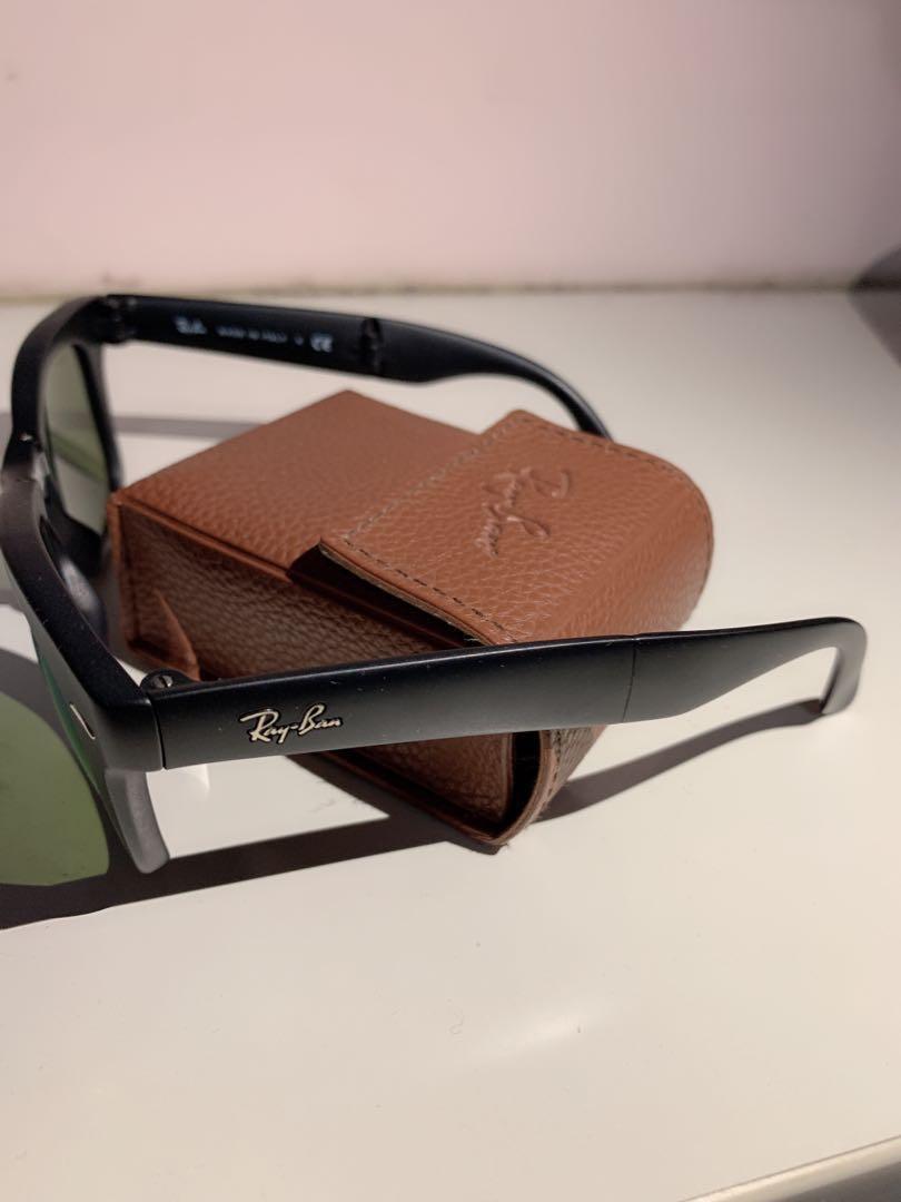 [AUTHENTIC] Ray Bans Folding Wayfarer Flash Violet Lenses, Men's ...