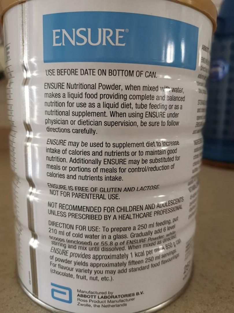Ensure Milk Powder (Vanilla flavour), Health & Nutrition, Health ...