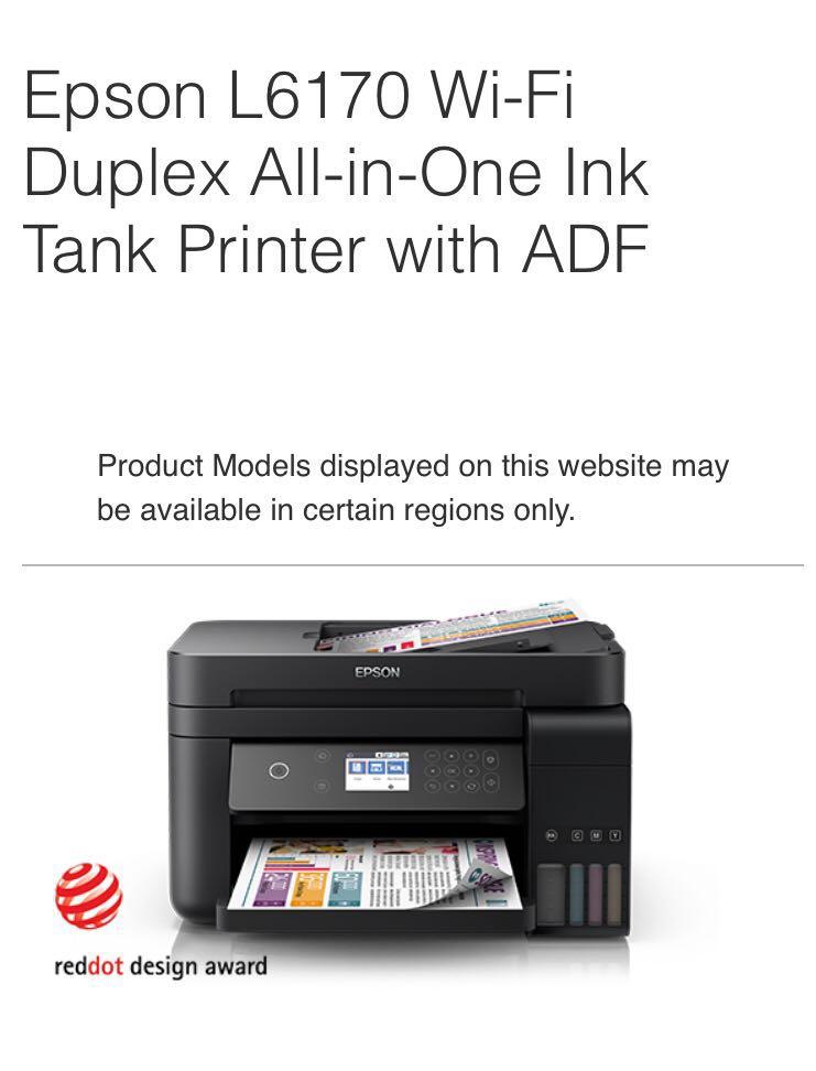 Epson Ink Tank Printer L6170, Computers & Tech, Printers, Scanners ...