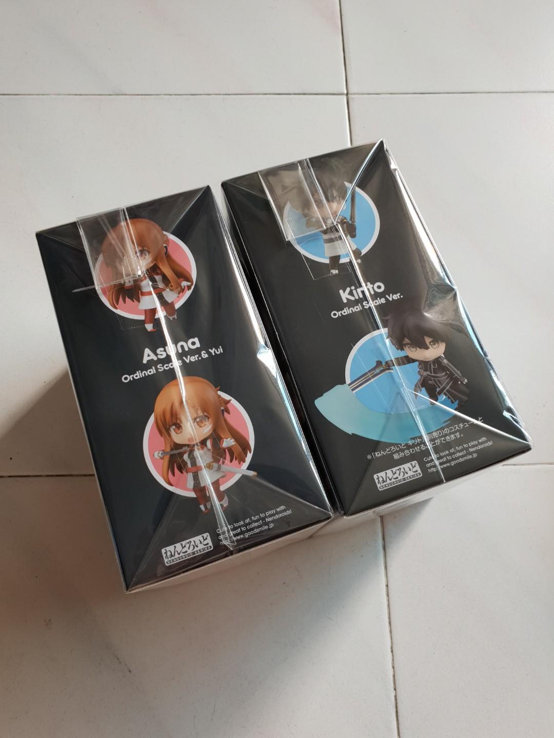 *Free Delivery Nendoroid 750b Kirito OS + 750c Asuna Ordinal Scale Ver. & Yui GSC SAO Sword Art ...