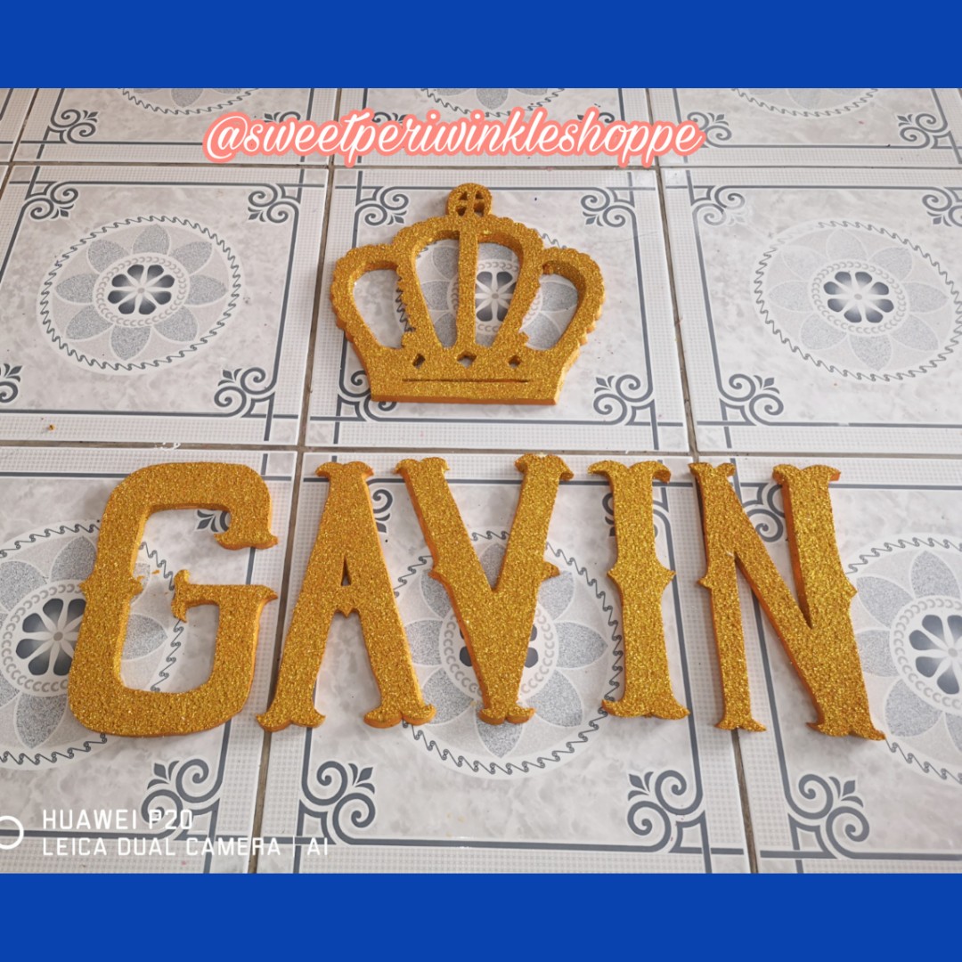MTO Styro Name x Crown, Hobbies & Toys, Stationary & Craft, Occasions ...
