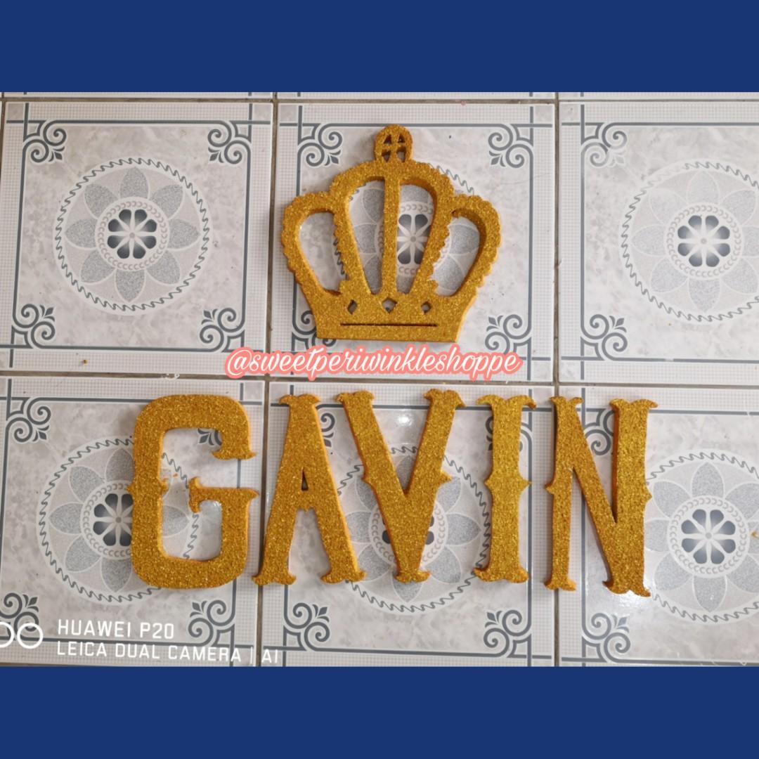 MTO Styro Name x Crown, Hobbies & Toys, Stationary & Craft, Occasions ...