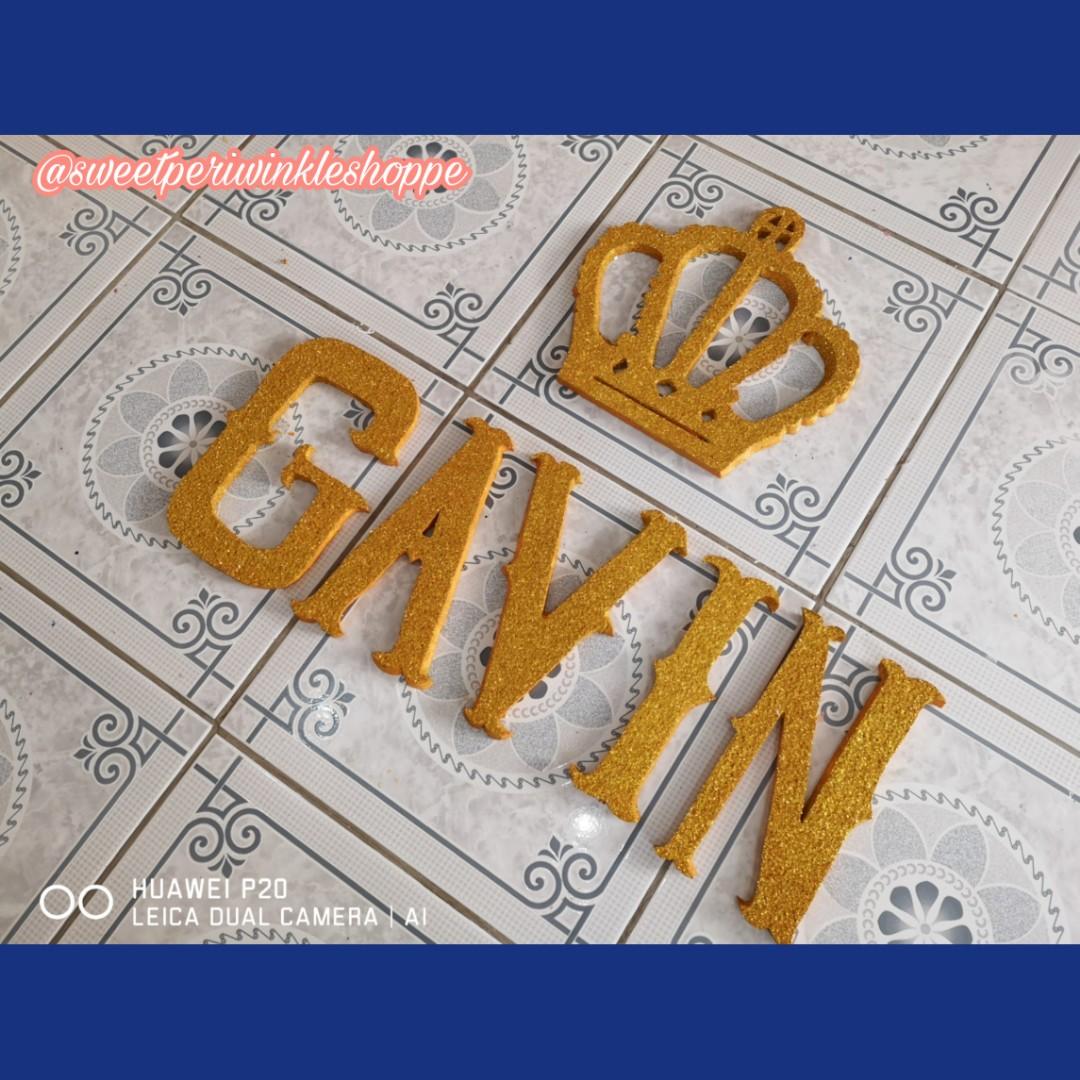 MTO Styro Name x Crown, Hobbies & Toys, Stationary & Craft, Occasions ...