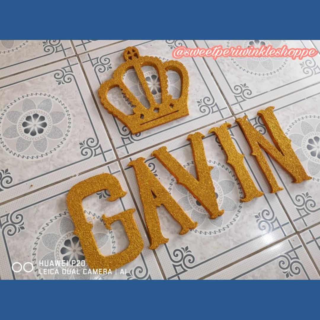 MTO Styro Name x Crown, Hobbies & Toys, Stationary & Craft, Occasions ...