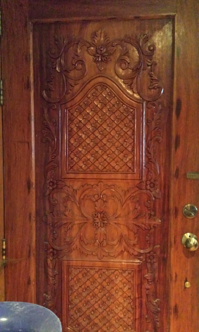 Narra door with hand carved design (2 doors), Babies & Kids, Baby ...