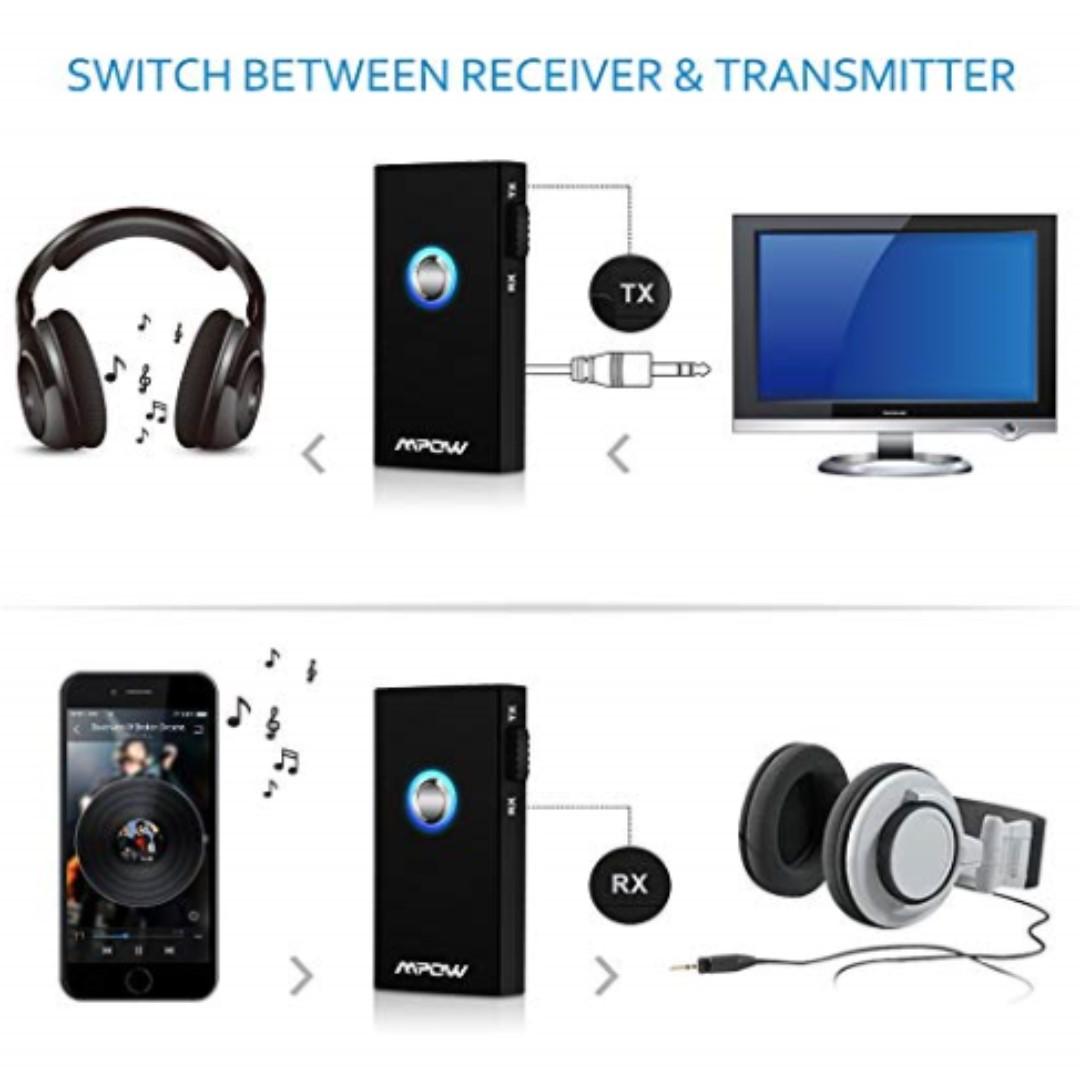 P14 Mpow® Bluetooth 2 in 1 Transmitter & Receiver Wireless Audio ...