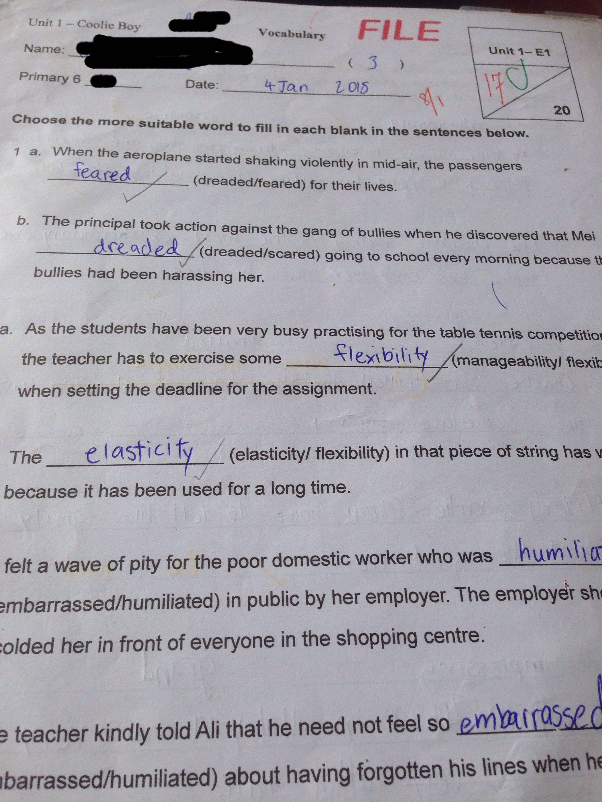 P6 Tao Nan English File | School notes | exam papers | From HOD TNS ...