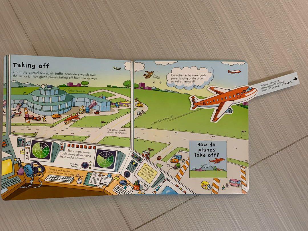 Usborne pop up book: Look Inside an Airport, 興趣及遊戲, 書本 & 文具, 小說 & 故事書 ...