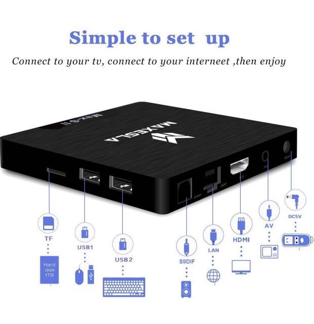 (2131) TV Box Android 7.1 Newest - Maxesla MAX-S II Smart TV Box with ...
