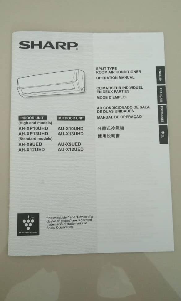 Aircond 1HP Sharp Inverter AHX9UED, Furniture & Home Living, Furniture ...