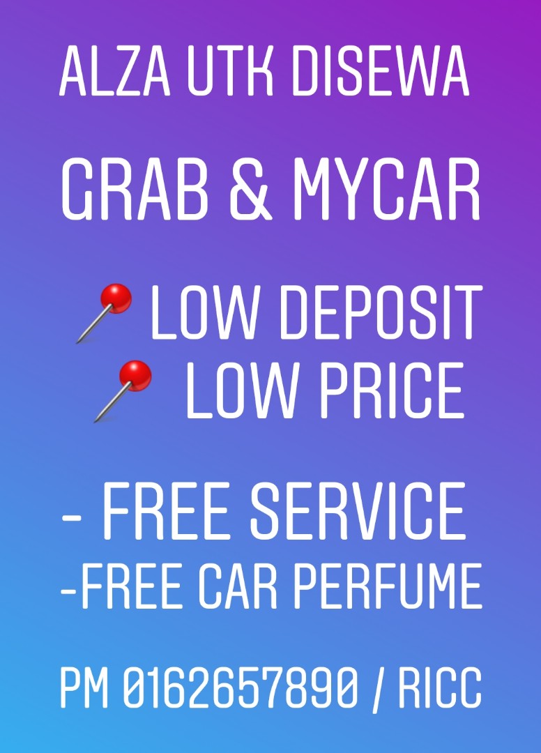 Alza Untuk Sewa Grab & Mycar, Cars, Vehicle Rentals on Carousell
