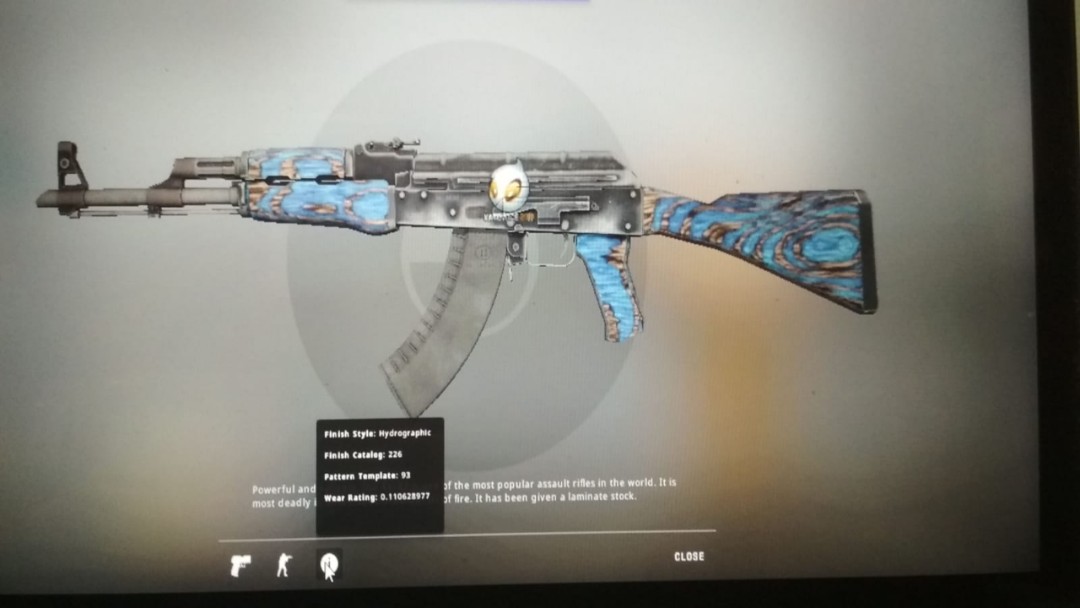 CSGO Ak-47 Blue Laminate with Kato'14 Sticker, Toys & Games, Video ...