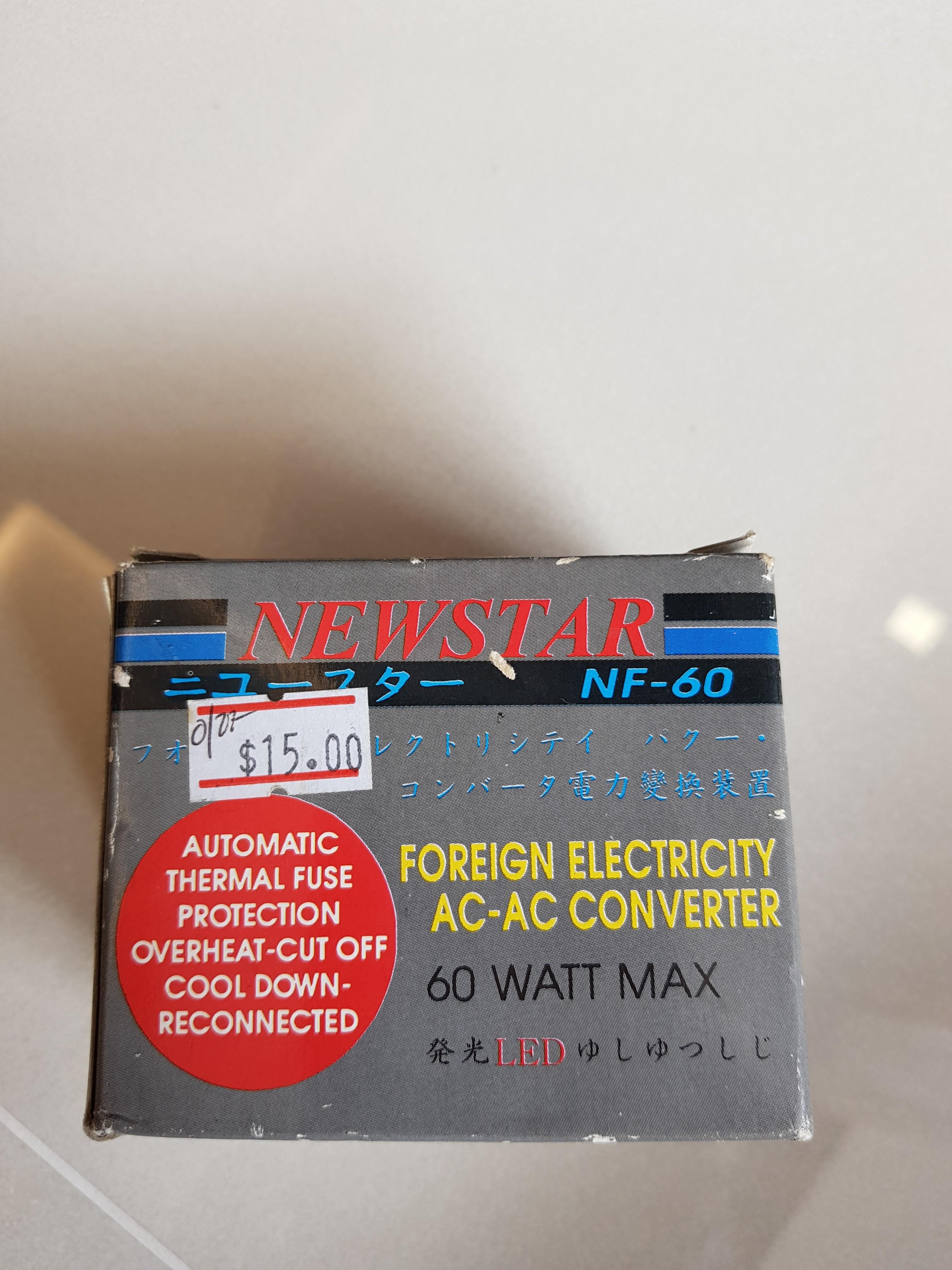 NEWSTAR NF-60 Foreign Electricity AC-DC Converter 60W Max, Everything ...