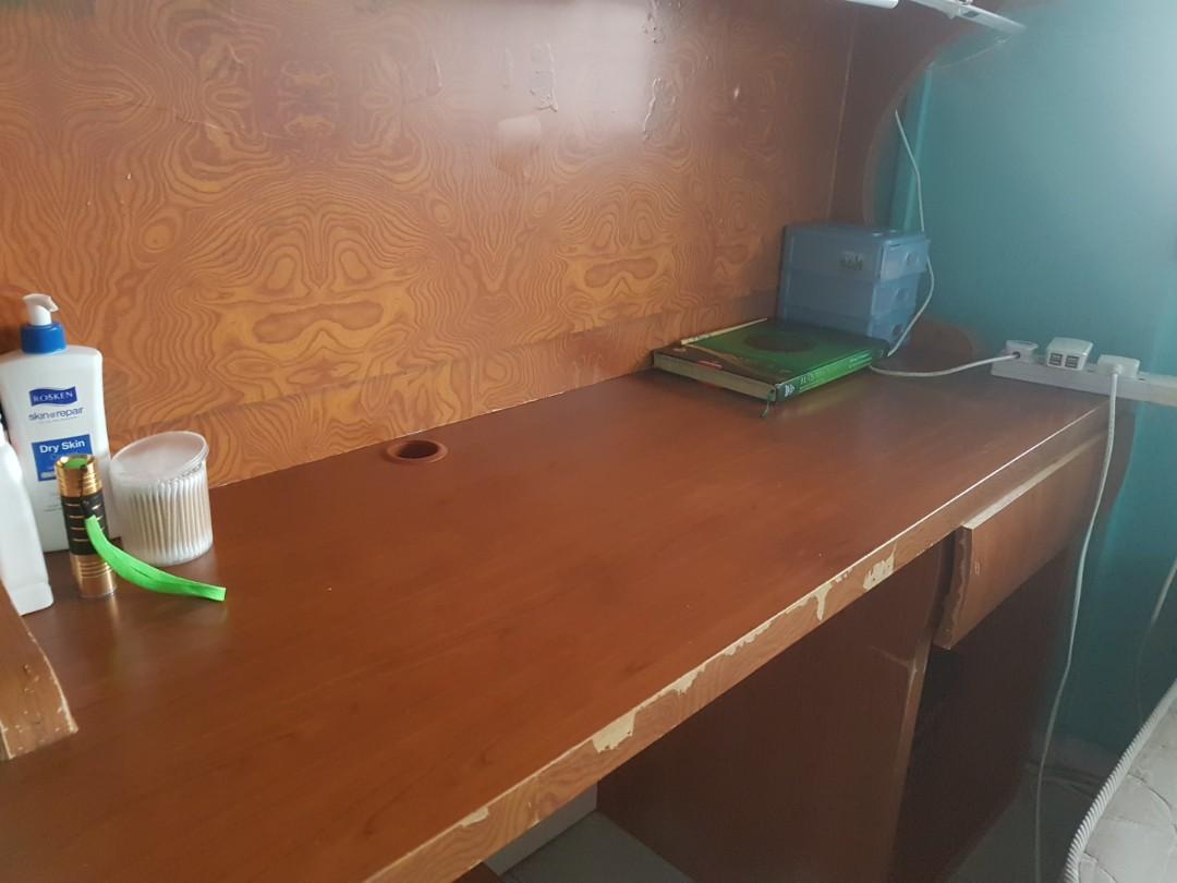 Heavy Study Table with shelves, Furniture & Home Living, Furniture ...