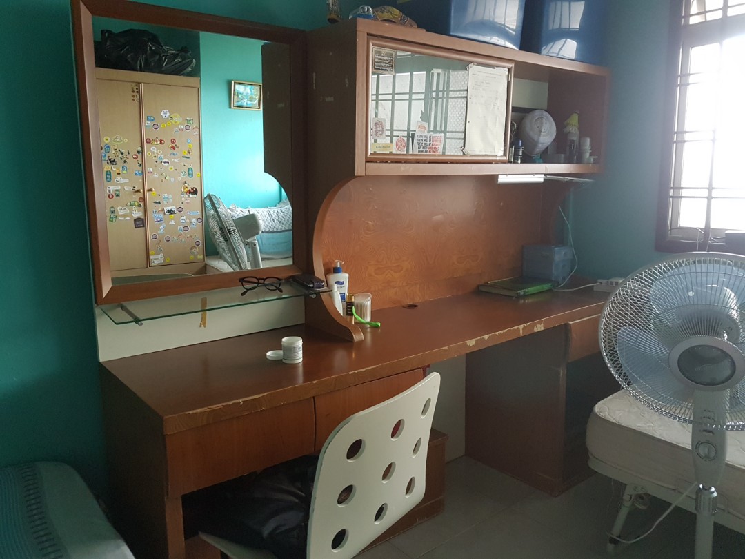 Heavy Study Table with shelves, Furniture & Home Living, Furniture ...