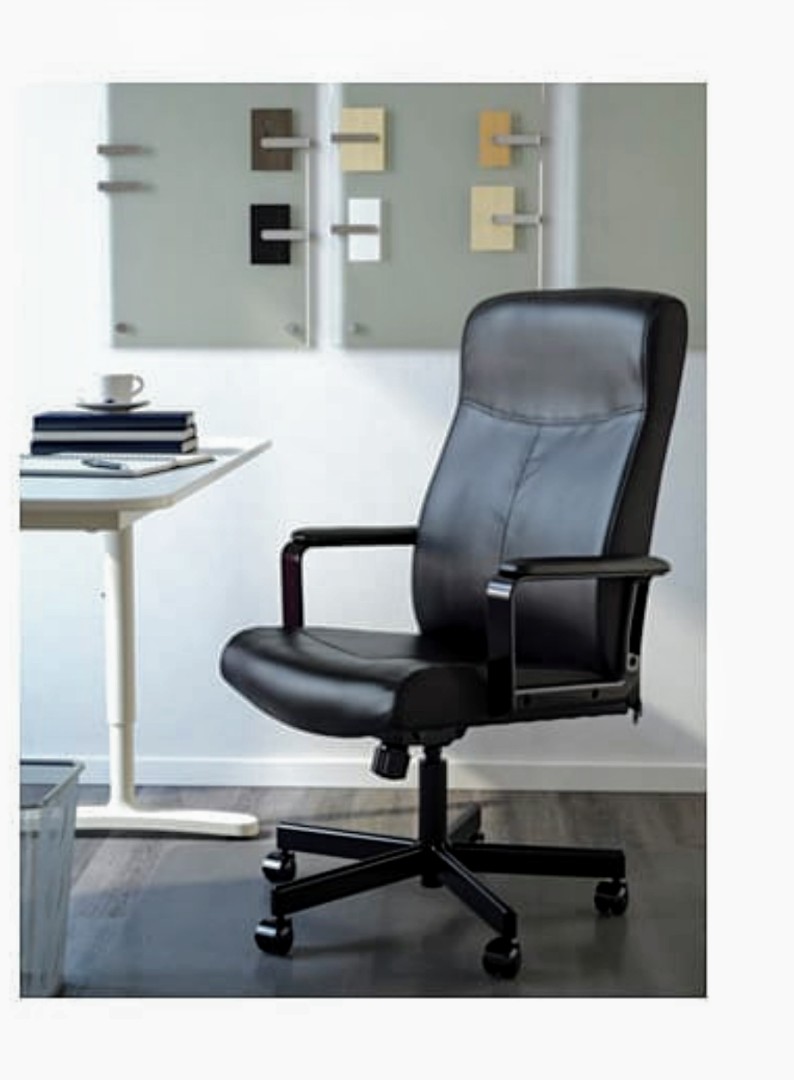 IKEA Millberget Swivel Chair Black, Furniture & Home Living, Furniture ...
