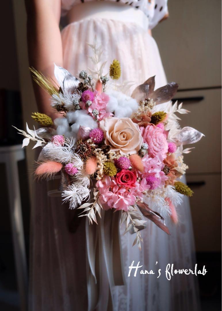 Preserved Flower Hand Bouquet (Wedding/ ROM/ Solemnisation/ Proposal ...