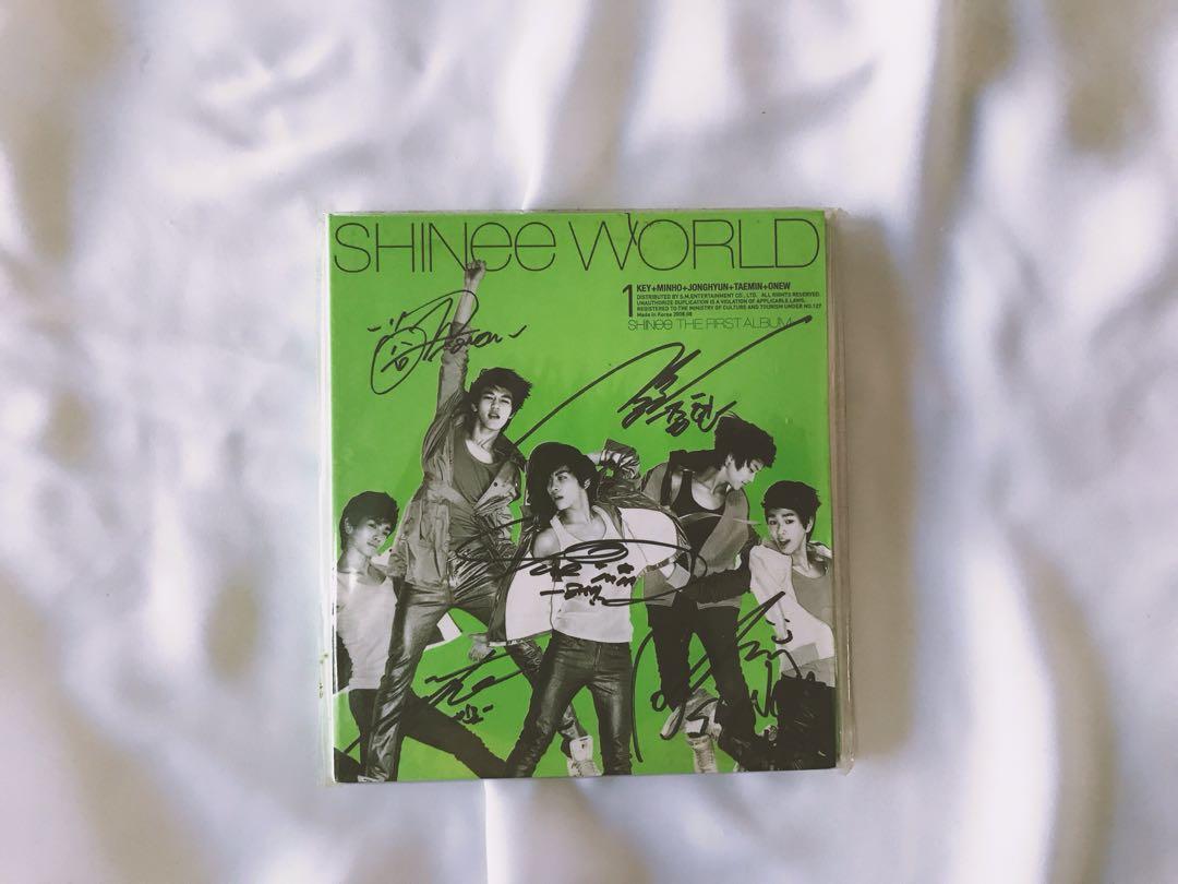 RARE Autographed/Signed SHINee World Album (Signed by all 5 members ...