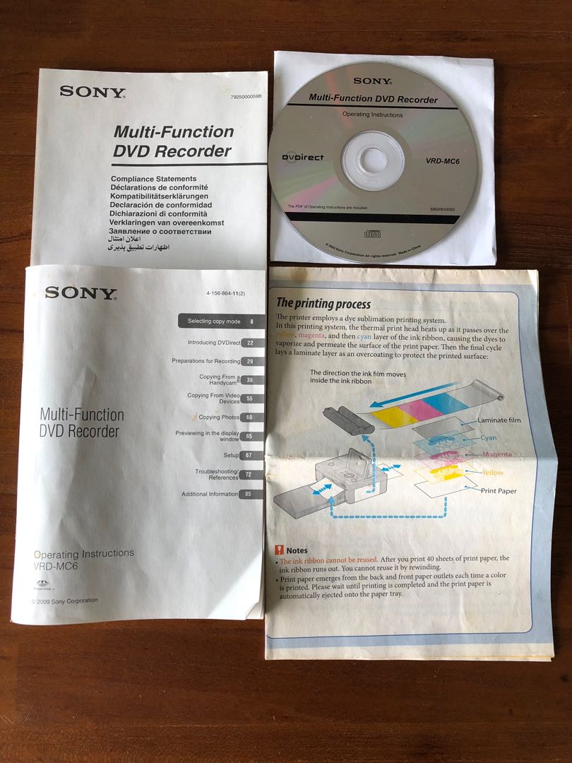 Sony multi-function DVD recorder with manual, accessories and original CD, Audio, Portable Music ...