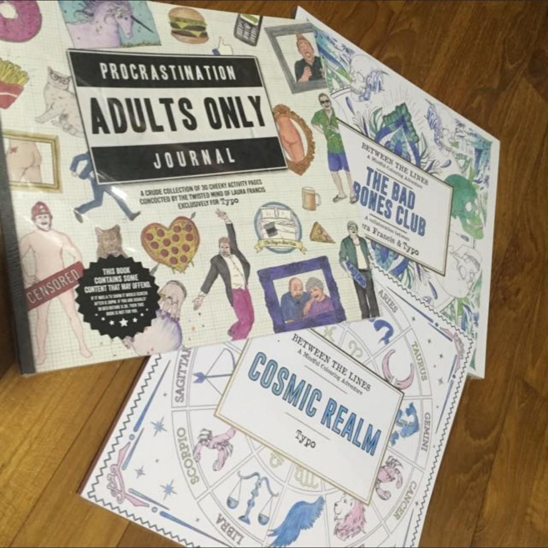 Typo Adult Colouring Book, Hobbies & Toys, Books & Magazines ...