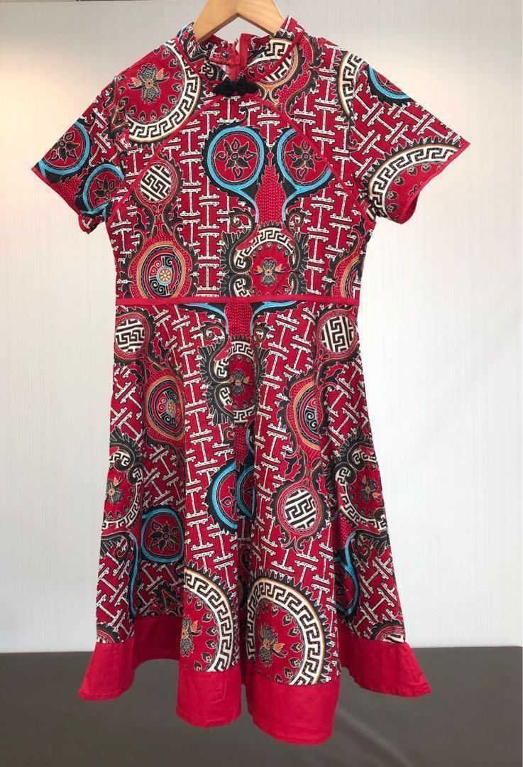 Batik Qipao Cheongsam Val Dress (available Big size), Women's Fashion ...
