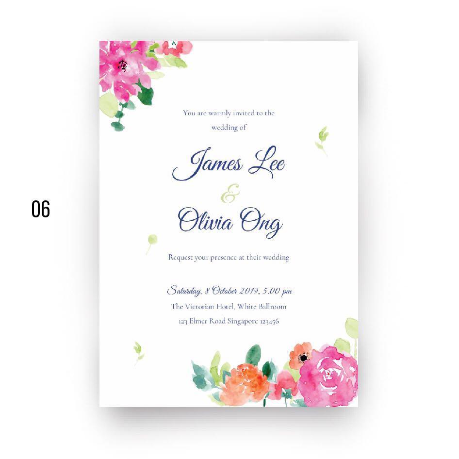 Beautiful Wedding Card Template (edit in PowerPoint), Hobbies & Toys ...