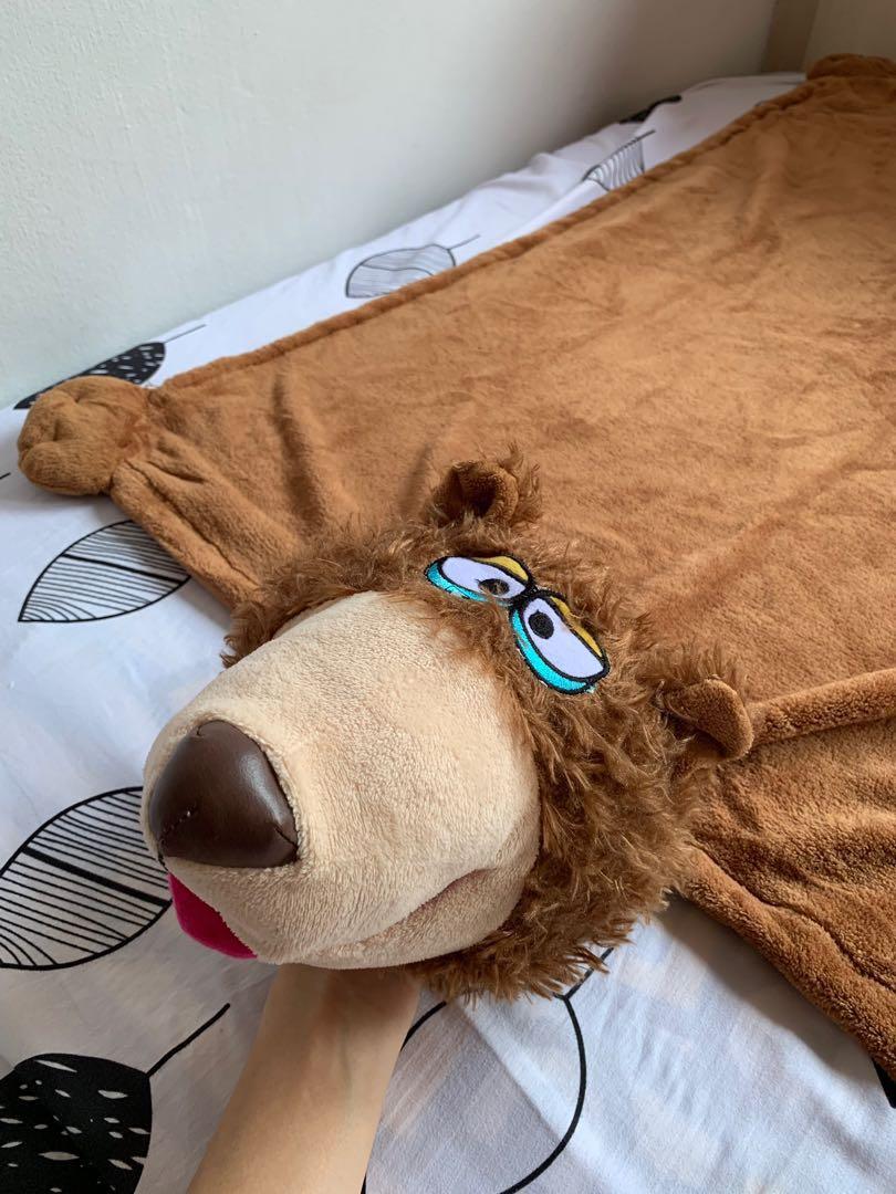 Cuddle Uppets brown bear blanket, Everything Else on Carousell