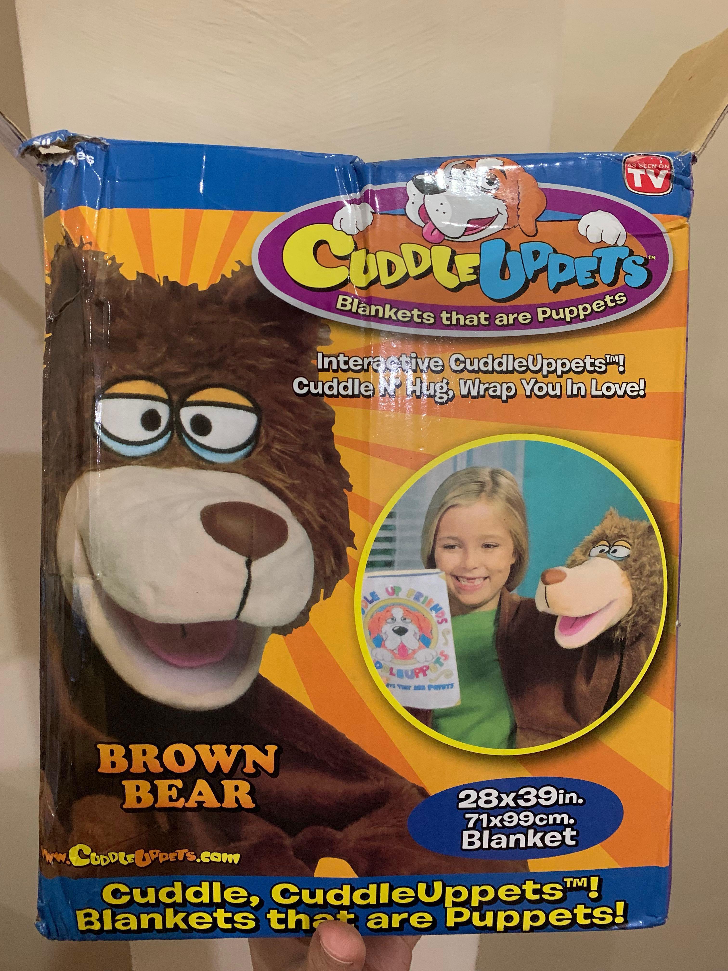 Cuddle Uppets brown bear blanket, Everything Else on Carousell