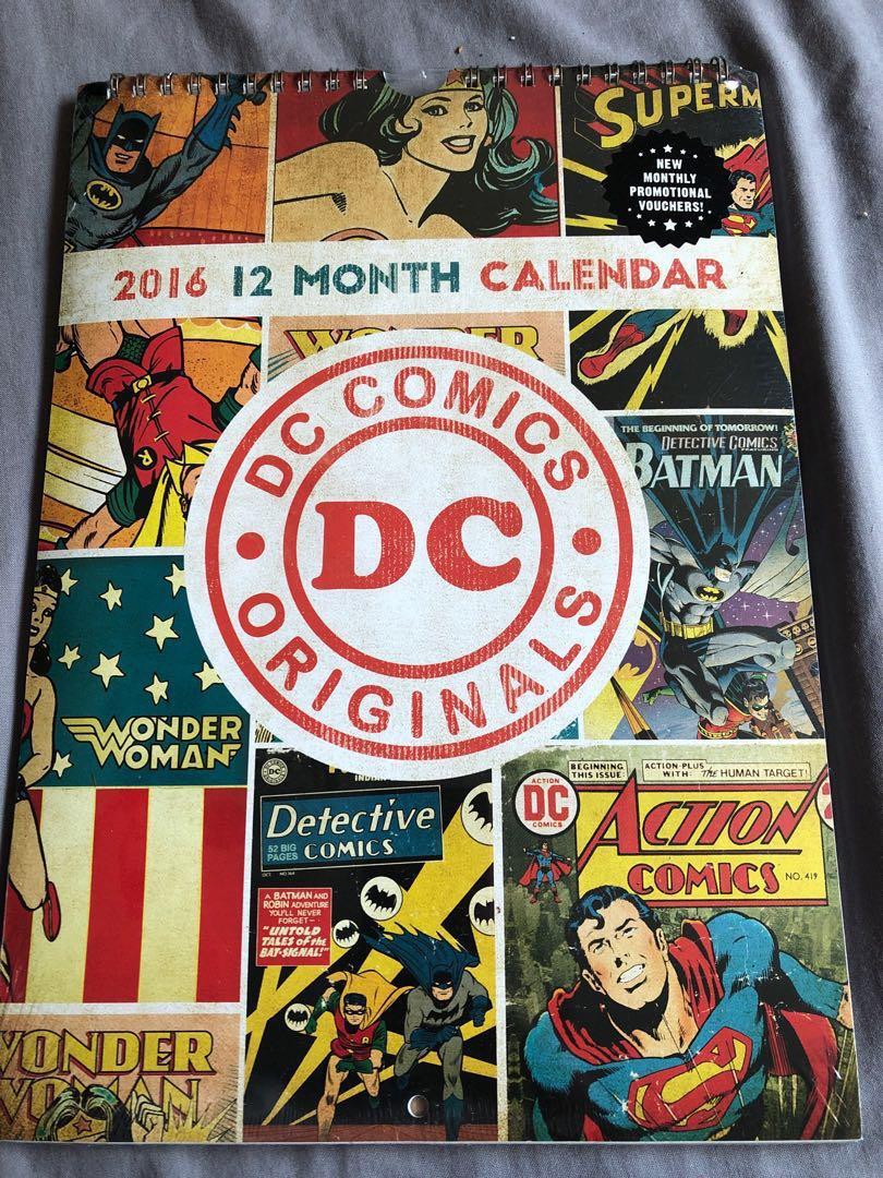 DC comics 2016 12 months calendar, Hobbies & Toys, Memorabilia ...