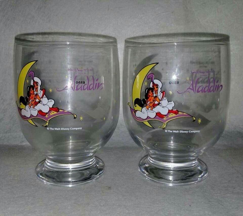 Disney ALADDIN glass/goblet, Furniture & Home Living, Kitchenware ...