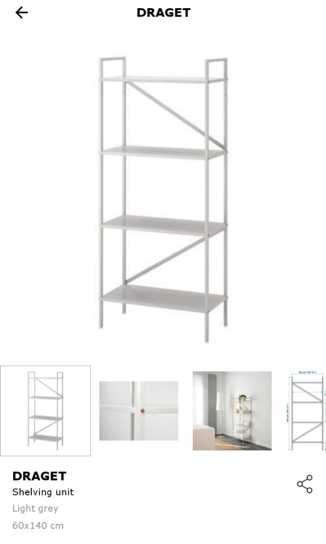 DRAGET shelving unit, Furniture & Home Living, Furniture, Shelves ...