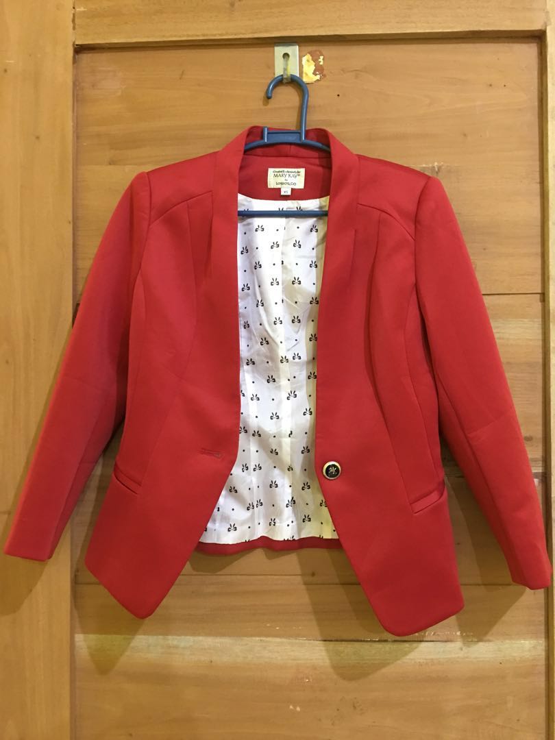 Mary Kay Red Blazer, Women's Fashion, Coats, Jackets and Outerwear on ...
