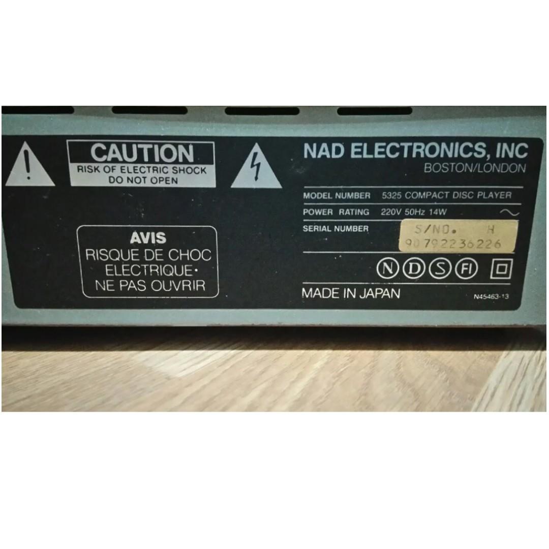 Spoilt, not working: NAD model 5325 Stereo CD Player for hifi, Audio ...