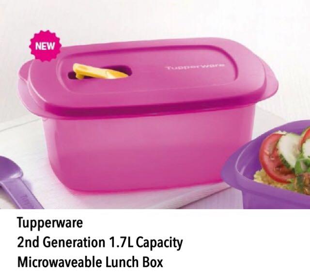 Tupperware Microwavable Lunch Box 1.7L Crystalwave Gen II, Everything ...