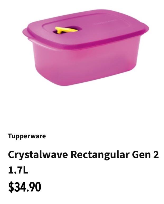 Tupperware Microwavable Lunch Box 1.7L Crystalwave Gen II, Everything ...