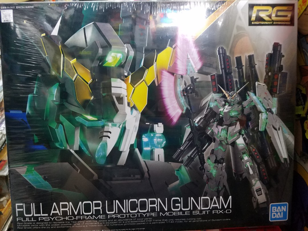 全新原裝正貨 bandai RG 30 高達 Full armor unicorn gundam 獨角獸 全武裝 模型, 興趣及遊戲, 玩具 ...