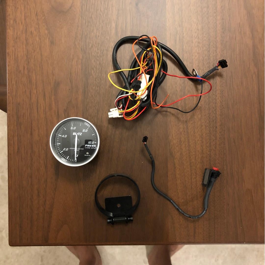 BLITZ Racing Meter SD Red 60mm Oil Pressure Gauge, Car Accessories ...