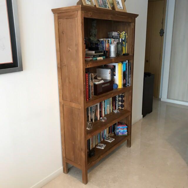 Excellent condition solid Burmese Teak bookshelf, Furniture & Home ...