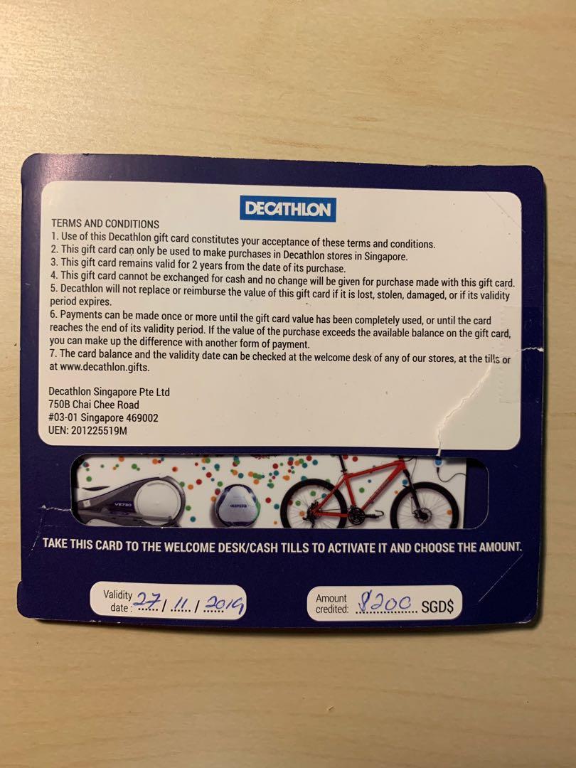 Decathlon Gift Card $200, Tickets & Vouchers, Vouchers on Carousell