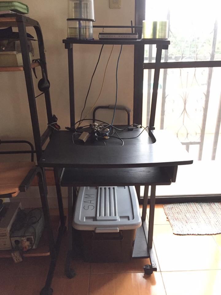 Desktop computer table (black), Furniture & Home Living, Office ...