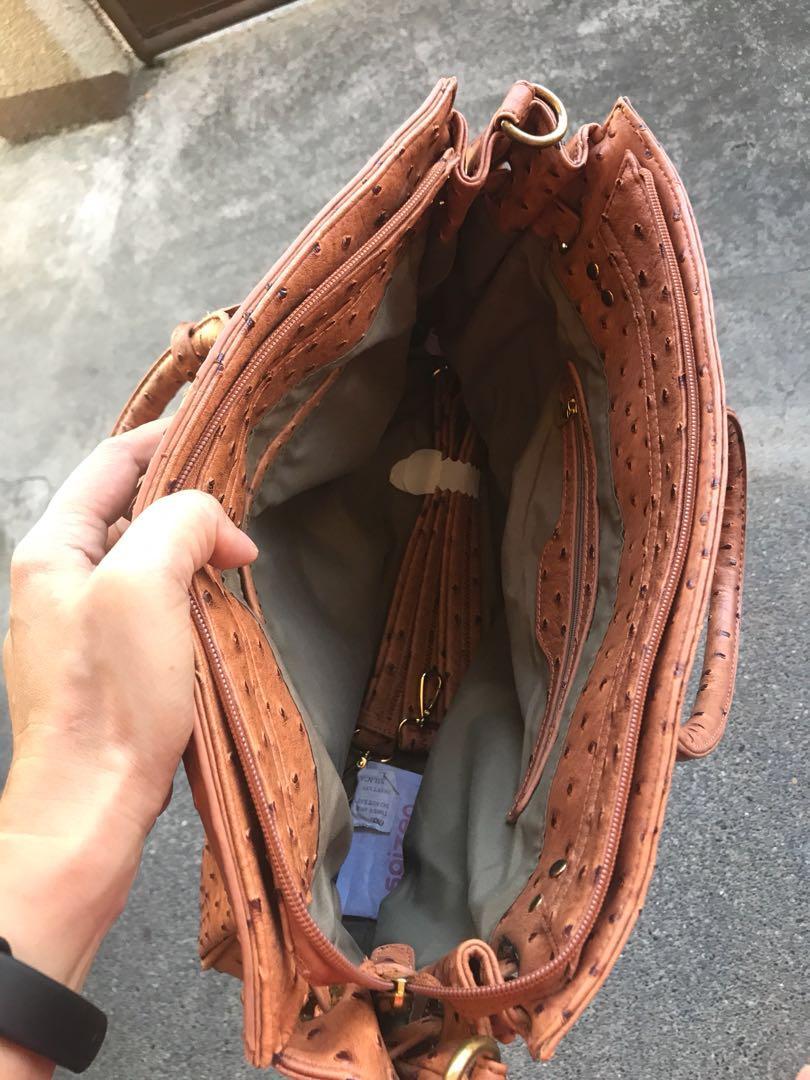 Faux Ostrich Skin Birkin Inspired Handbag, Women's Fashion, Bags ...