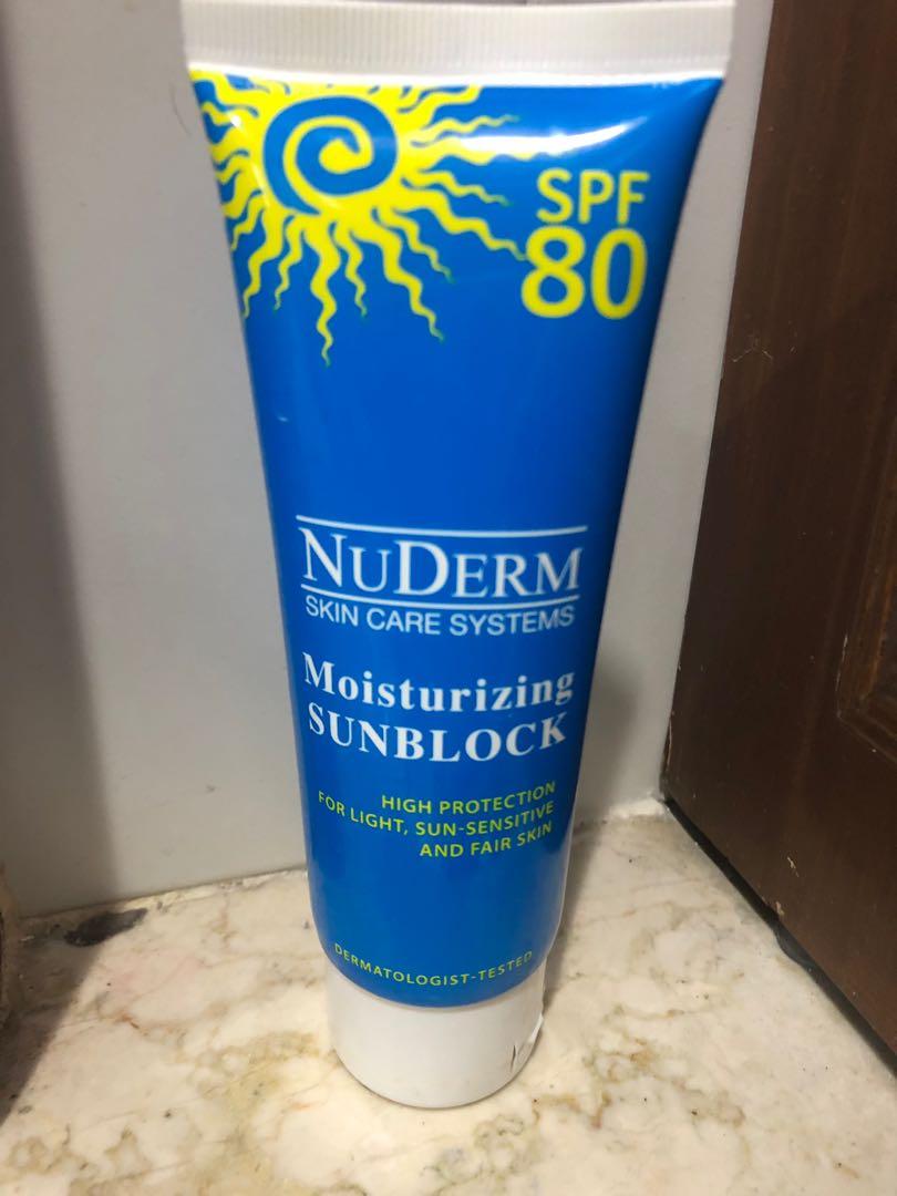 Nuderm moisturizing sunblock, Beauty & Personal Care, Face, Face Care ...