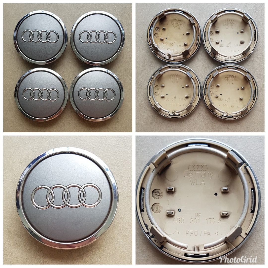 Original Audi Wheel Centre Caps, Car Accessories, Tyres & Rims on Carousell