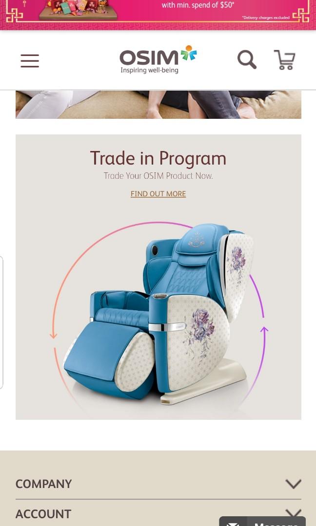 Osim Massage chair - used, Health & Nutrition, Massage Devices on Carousell