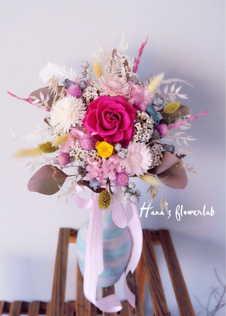 Preserved Flower Hand Bouquet (Wedding/ ROM/ Solemnisation/ Proposal ...
