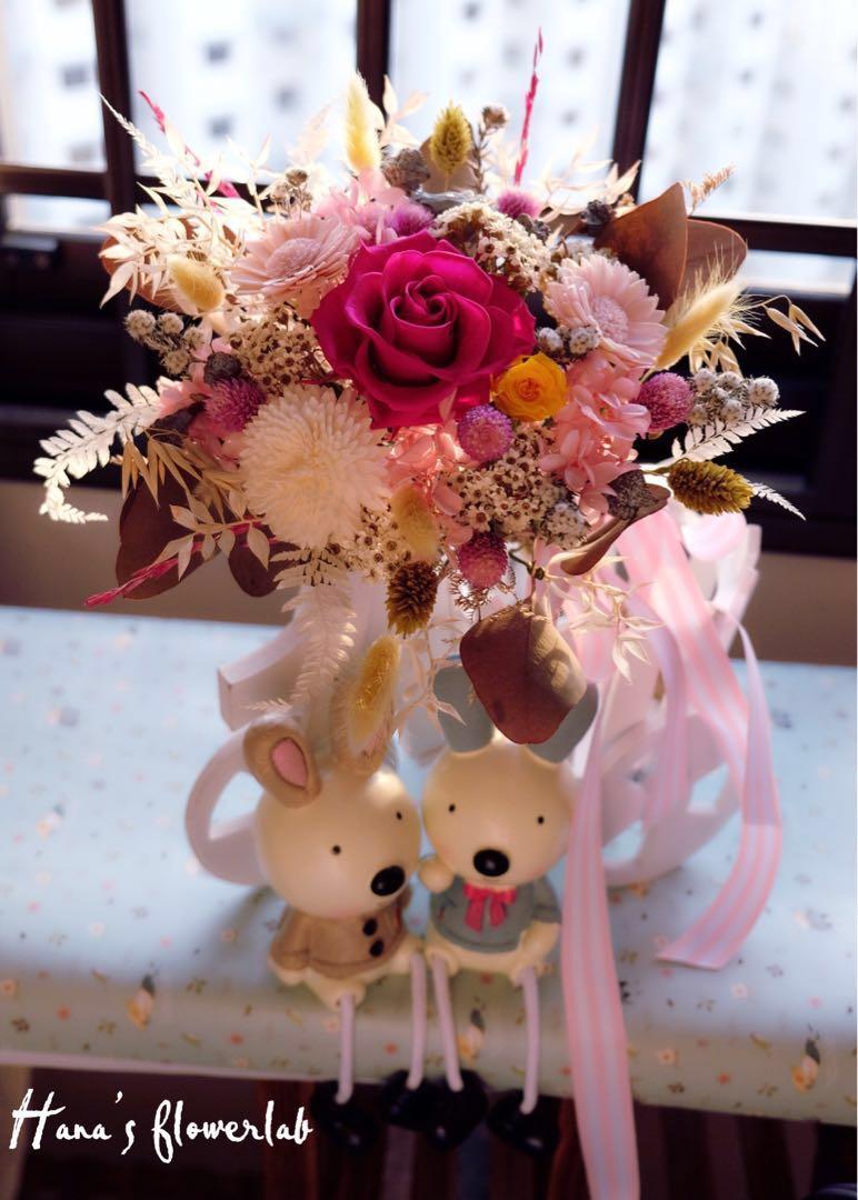 Preserved Flower Hand Bouquet (Wedding/ ROM/ Solemnisation/ Proposal ...