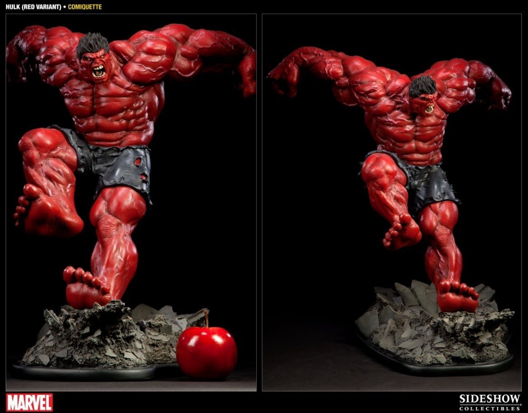 Sideshow Red Hulk comiquette, Hobbies & Toys, Toys & Games on Carousell